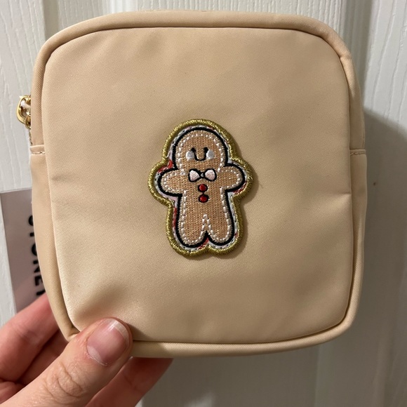 Stoney Clover Lane | Bags | Bnwt Stoney Clover Lane Mini Pouch With Gingerbread Man Patch | Poshmark